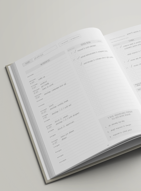 The Daily Planner (Undated) – Productivity Method