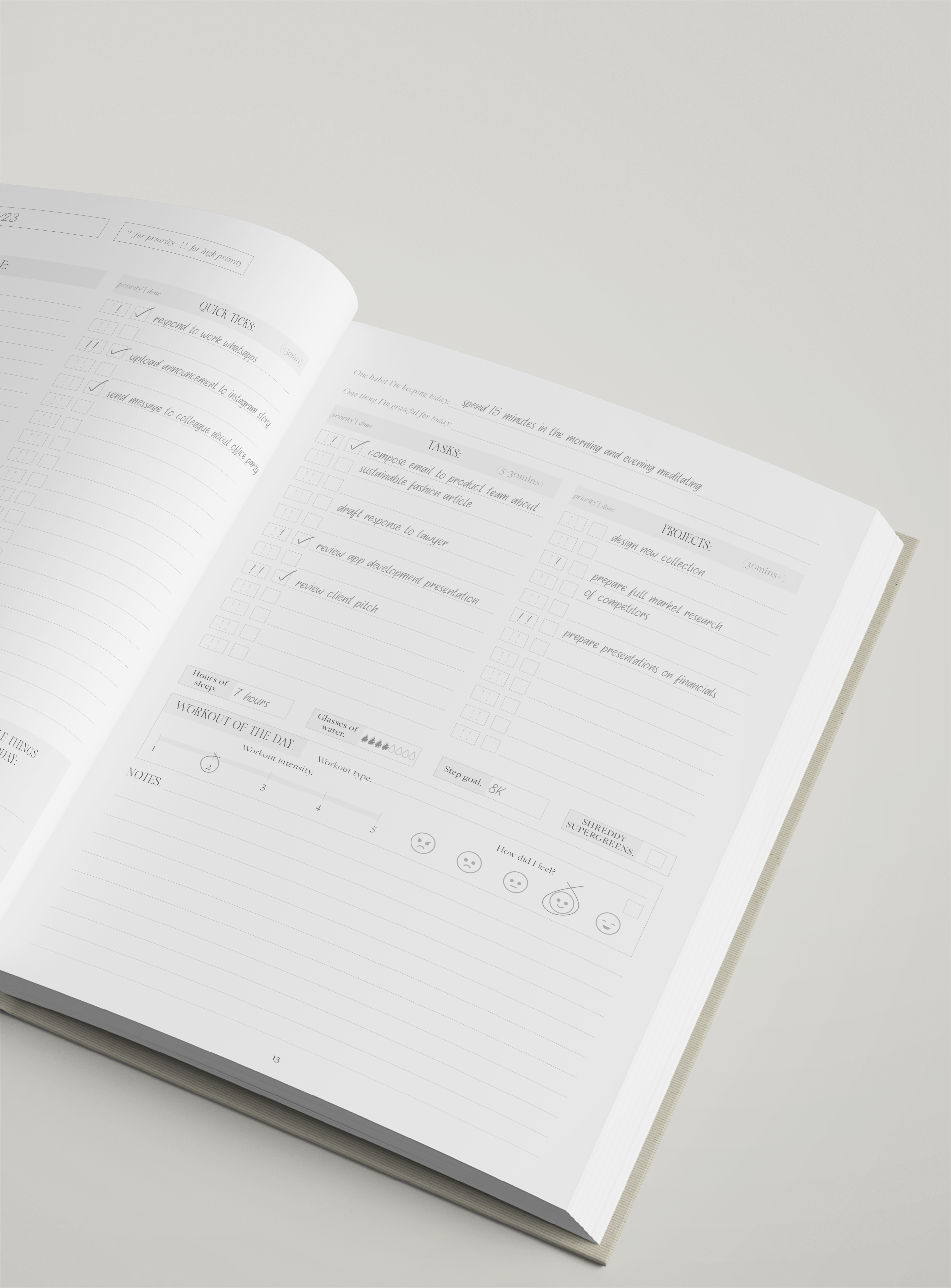 The Daily Planner (Undated) – Productivity Method